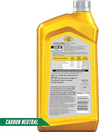 Pennzoil Ultra Platinum Full Synthetic 0W-40 Motor Oil 1 Quart - Buy ...